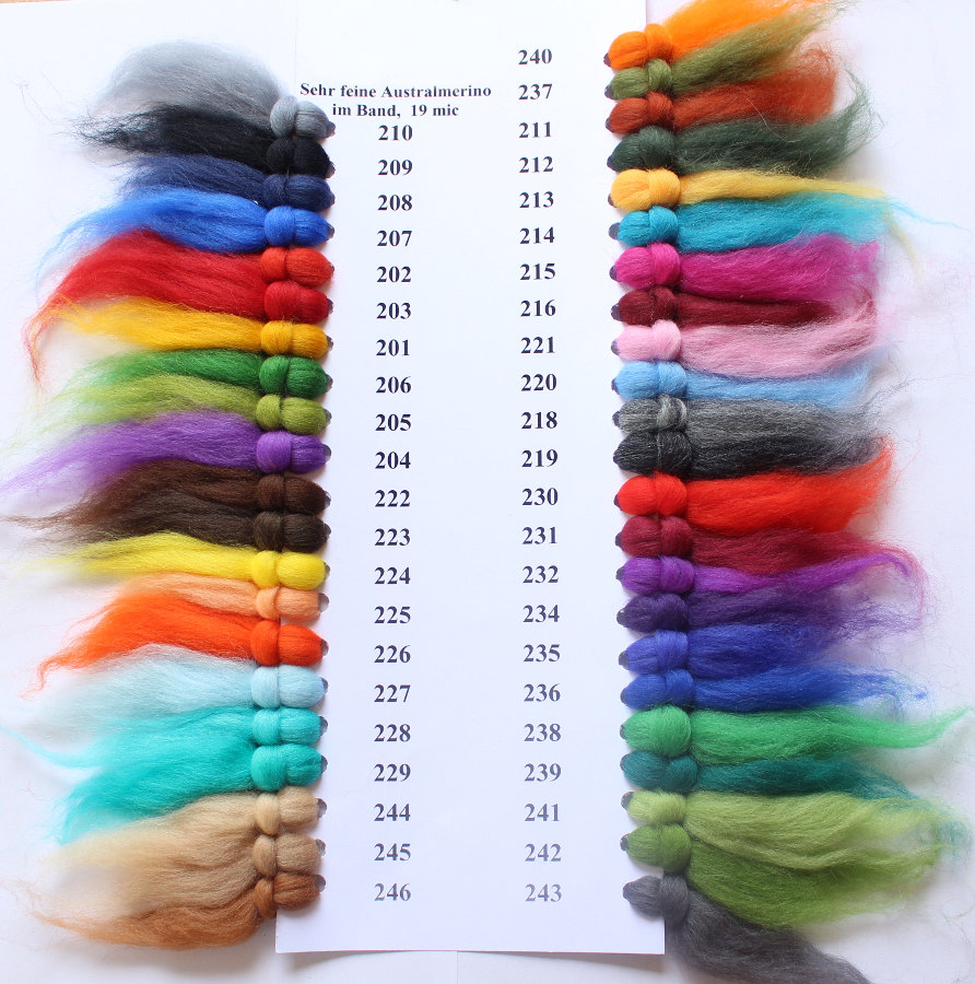 Neue Farbkarten Merino Schafwolle / New color cards merino sheep wool ...